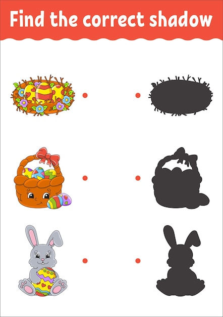 Discover the Matching Easter Shadows in this Fun Puzzle | Jiffy Designs