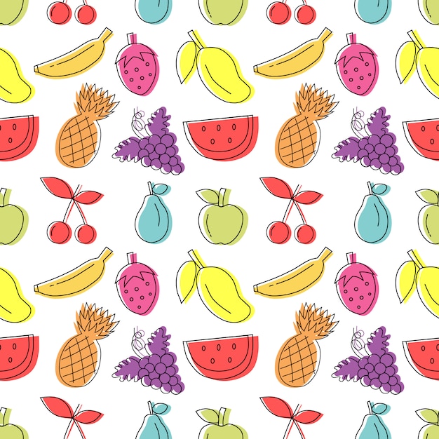 Vibrant Fruit and Produce Pattern | Jiffy Designs