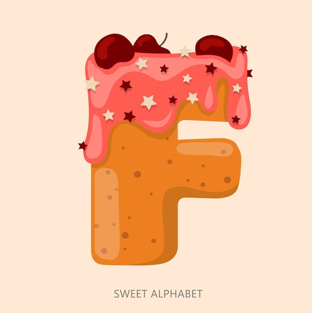 Whimsical Confetti-Adorned Typographic Illustration of Letter F | Jiffy ...