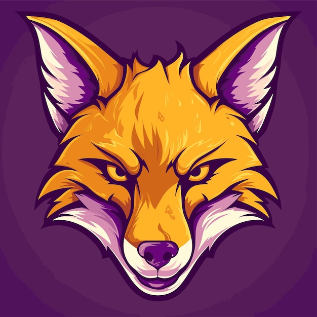 Captivating Vulpine Visage: A Vibrant Fox Face Illustration | Jiffy Designs