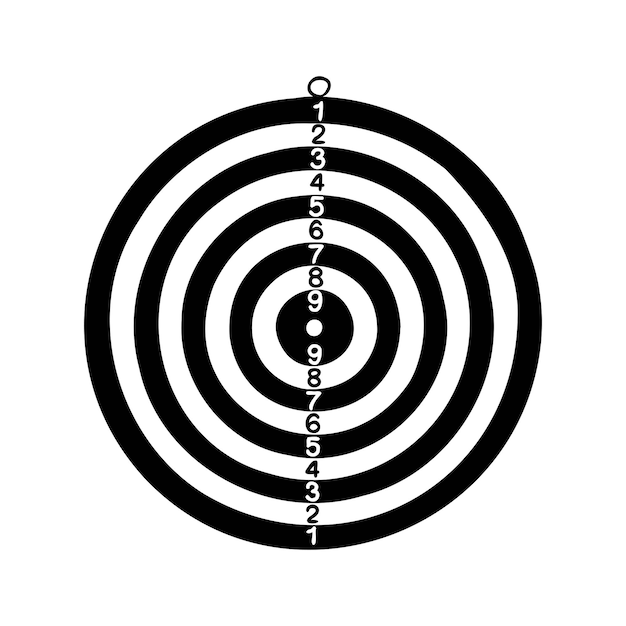 Concentric Bullseye Target with Numbered Rings | Jiffy Designs