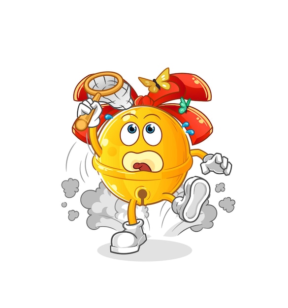 Whimsical Cartoon Alarm Clock Sprinting with Surprise | Jiffy Designs