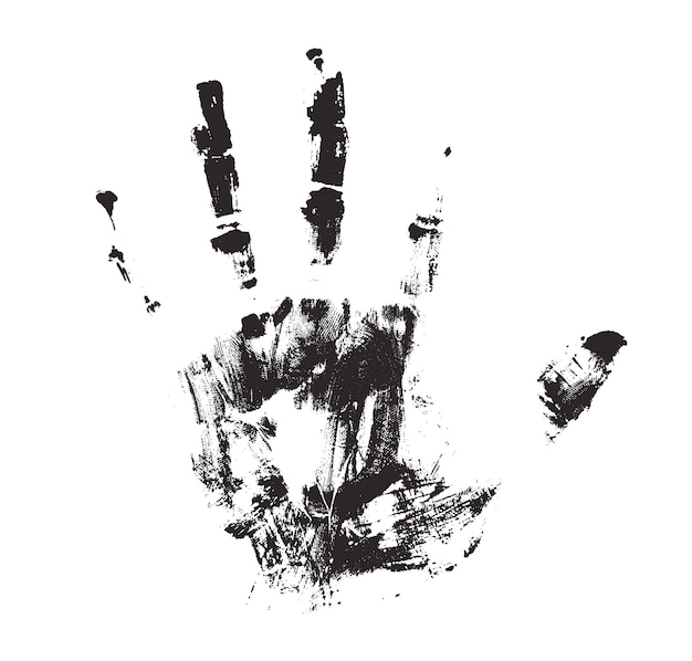 Expressive Black and White Handprint with Artistic Textures | Jiffy Designs