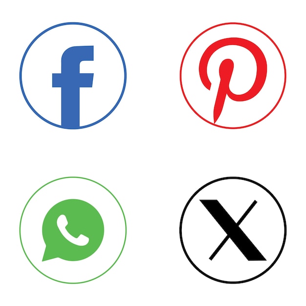 Vibrant Social Media Platform Logos in Distinct Shapes and Colors ...
