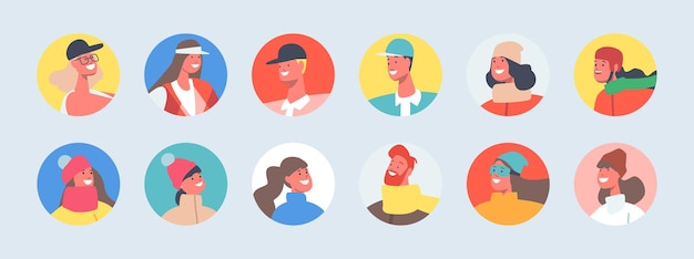 Vibrant Collection of Diverse Character Avatars | Jiffy Designs