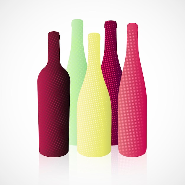 Vibrant and Textured Wine Bottle Collection | Jiffy Designs