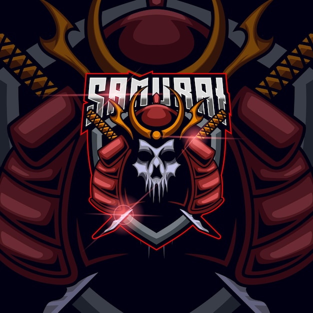 Fearsome Samurai Emblem with Striking Skull Insignia | Jiffy Designs