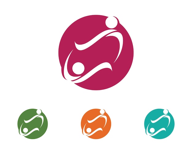 Vibrant Circular Symbols Depicting Active Figures | Jiffy Designs