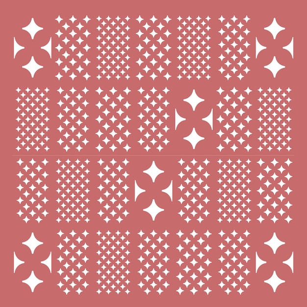 Vibrant Geometric Star Pattern in Shades of Red | Jiffy Designs