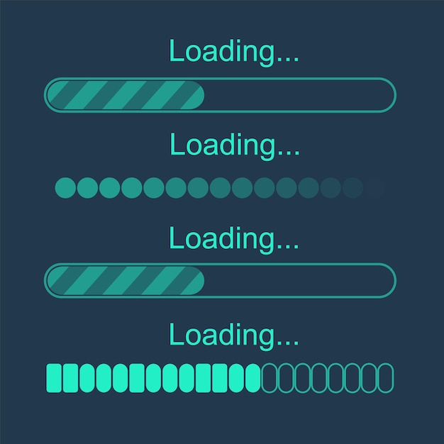 Minimalist Loading Spinners in Shades of Green | Jiffy Designs