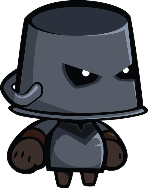 Menacing Cartoon Character in Dark Attire | Jiffy Designs