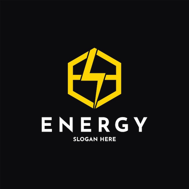 Powerful Hexagonal Energy Icon with Bold Typographic Branding | Jiffy ...