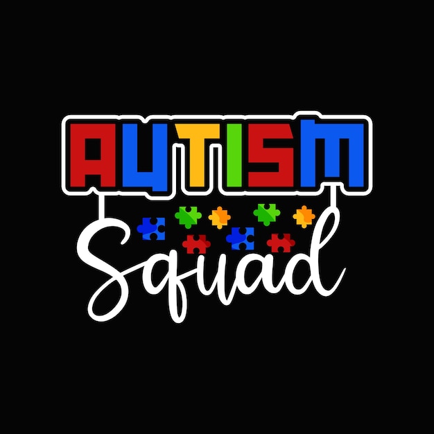 Vibrant Autism Awareness Typographic Design with Colorful Flowers ...