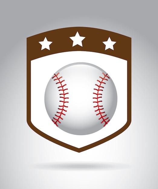 Iconic Baseball Shield with Shining Stars | Jiffy Designs