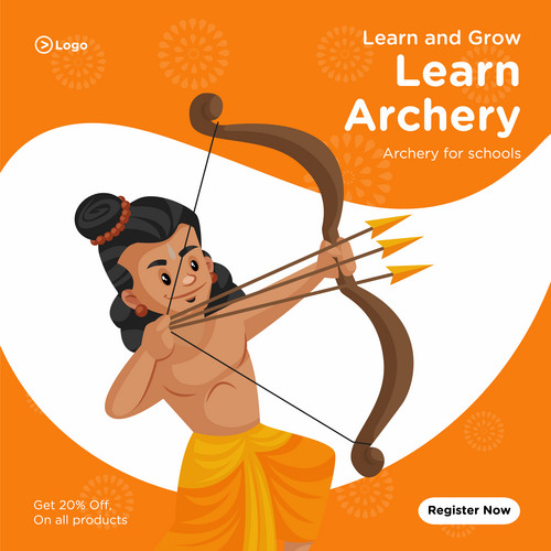 Learn And Grow Archery Banner Design. Vector Graphic Illustration ...