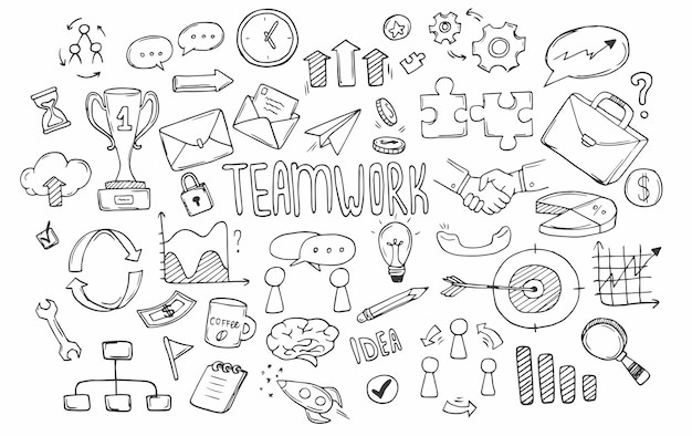 Collaborative Doodles: Symbols of Teamwork and Creativity | Jiffy Designs