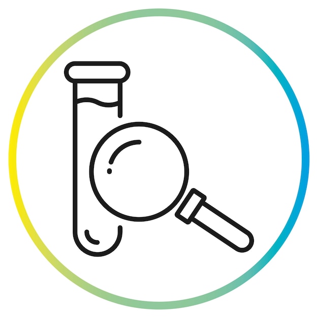Colorful Magnifying Glass and Test Tube Illustration | Jiffy Designs
