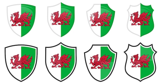 Heraldic Welsh Dragon Shields in Various Shapes and Designs | Jiffy Designs