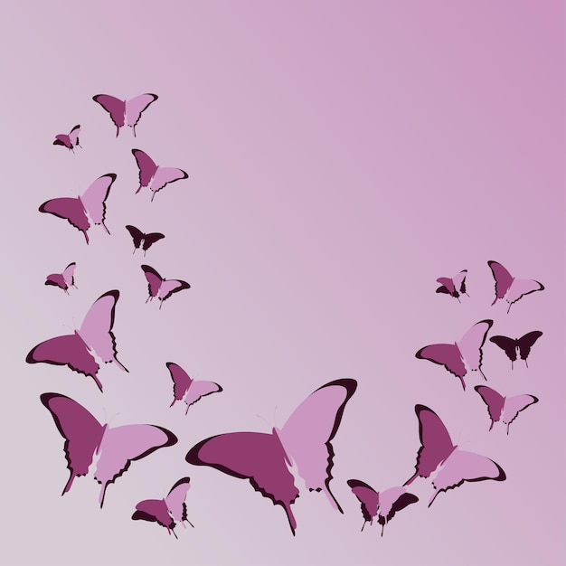Captivating Butterfly Swarm in Vibrant Shades of Purple | Jiffy Designs