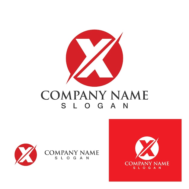 Striking Red X Logo with Elegant Typography | Jiffy Designs