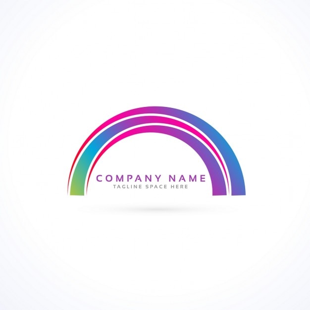 Vibrant Rainbow Logo with Company Name and Tagline | Jiffy Designs