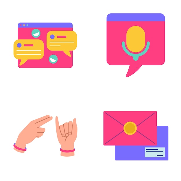 Vibrant Symbols of Modern Communication and Connection | Jiffy Designs