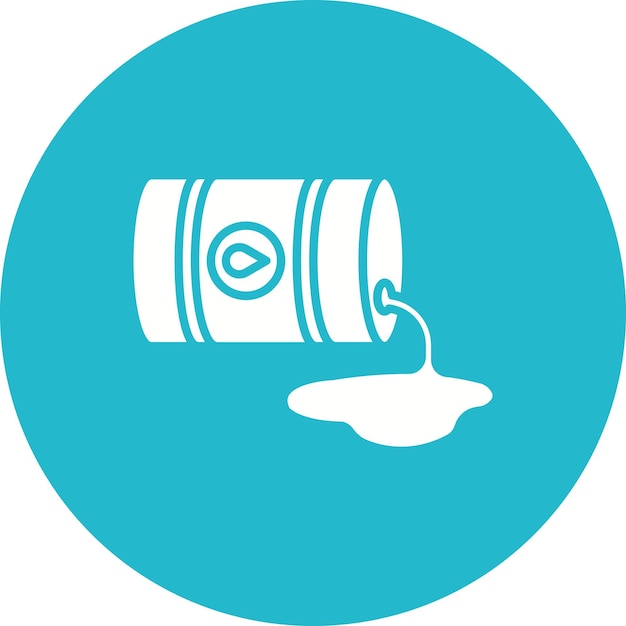 Overflowing Oil Barrel: A Vibrant Graphic Symbol | Jiffy Designs