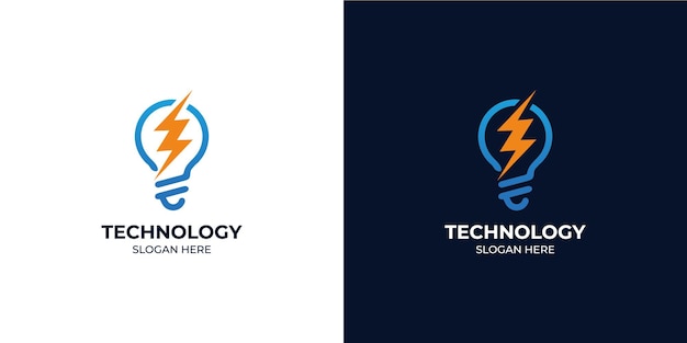 Innovative Technology Emblem with Lightning Bolt and Lightbulb | Jiffy ...