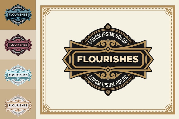 Ornate Flourishing Typographic Design with Intricate Borders | Jiffy ...