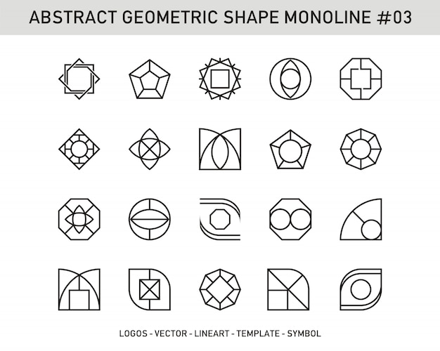 Geometric Monoline Shapes: A Versatile Vector Icon Collection | Jiffy ...