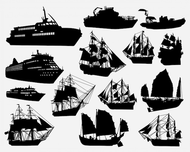 Diverse Collection of Iconic Maritime Silhouettes | Jiffy Designs