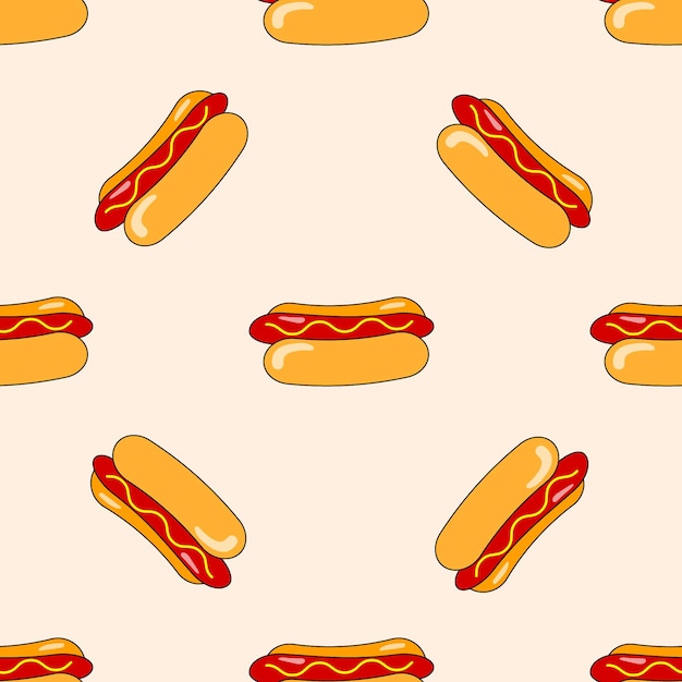 Delightful Hot Dog Pattern | Jiffy Designs