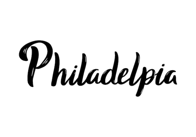 Elegant Cursive Lettering for the City of Philadelphia | Jiffy Designs