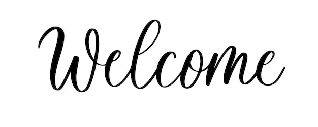 Elegant Calligraphic Greeting: A Warm Welcome | Jiffy Designs