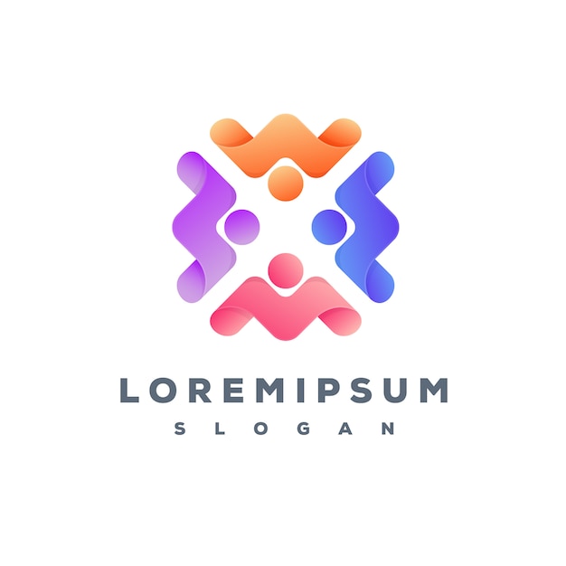 Vibrant Interconnected Shapes in Gradient Color Scheme | Jiffy Designs