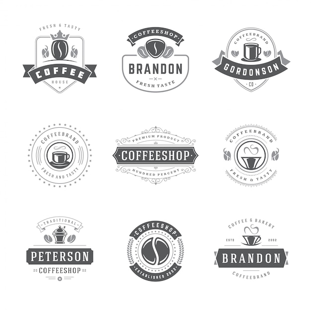 Versatile Coffee-Inspired Logo Collection with Distinct Branding ...