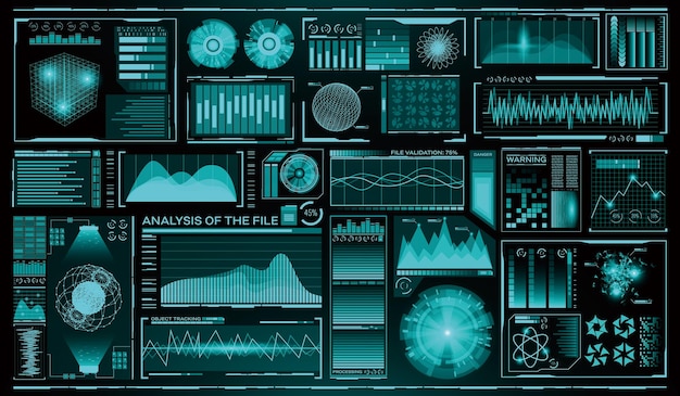 Futuristic Data Visualization Dashboard: Sleek Infographics and ...