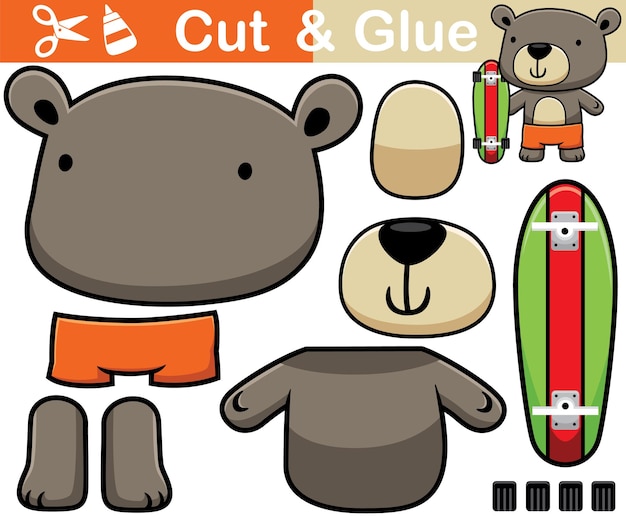 Cute Teddy Bear Cut-and-Glue Craft Set | Jiffy Designs