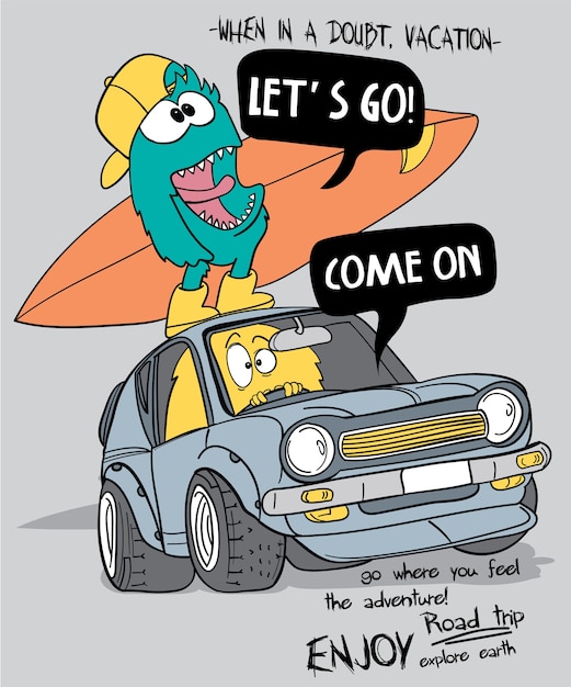 Adventurous Cartoon Characters Embark on a Vacation Road Trip | Jiffy ...