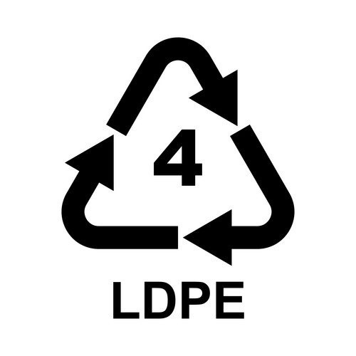 Plastic Recycling Symbol Class 4 Ldpe Low Density Polyethylene. Simple ...