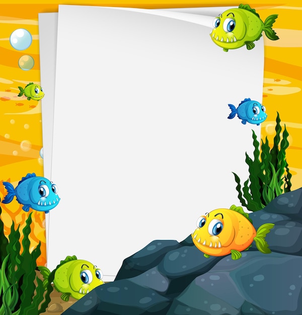 Vibrant Underwater Scene with Playful Fish | Jiffy Designs