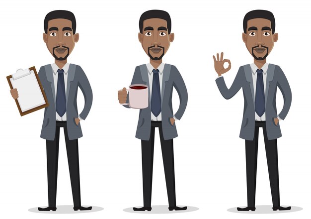 Diverse Collection of Illustrated Business Professional Poses | Jiffy ...