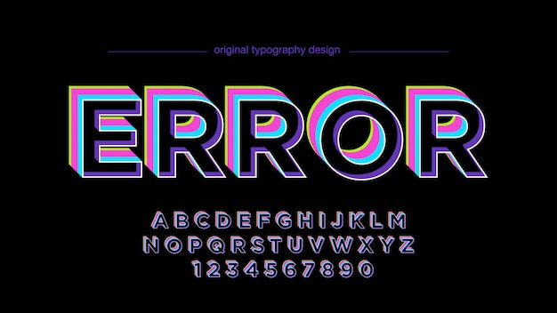 Vibrant Retro Typography Design with Glitch Effect | Jiffy Designs