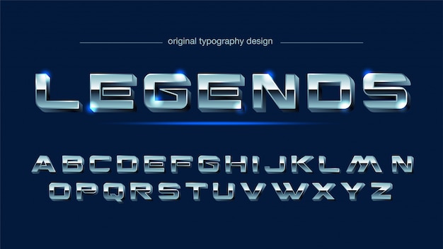 Captivating Metallic Typography Design: 'Legends' | Jiffy Designs