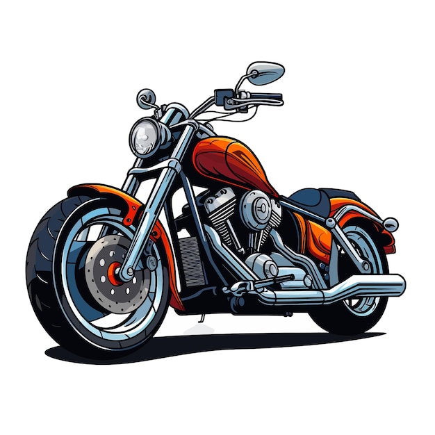 Powerful and Sleek Motorcycle Design with Bold Orange Accents | Jiffy ...