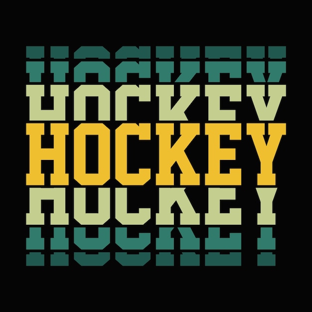 Vibrant Hockey Text Design with Overlapping Letters | Jiffy Designs