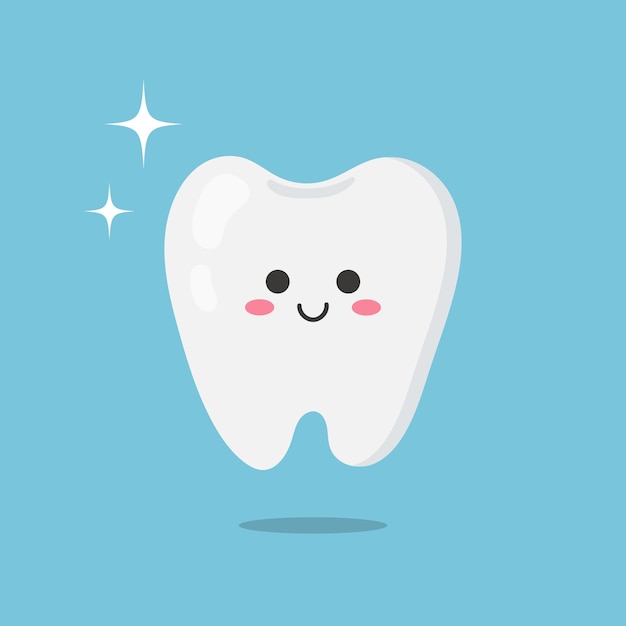 Gleaming Tooth with Charming Smile on Serene Blue Background | Jiffy ...