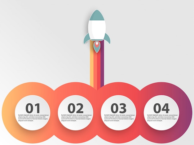 Vibrant Rocket Launch Countdown with Numbered Circles | Jiffy Designs
