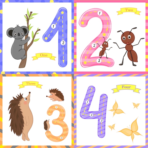 Delightful Animal Numeral Collection for Kids | Jiffy Designs