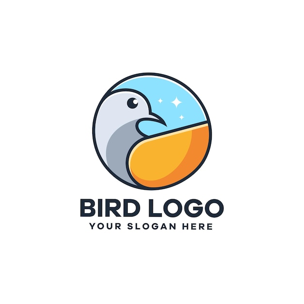 Stylized Bird Emblem with Vibrant Colors and Slogan | Jiffy Designs